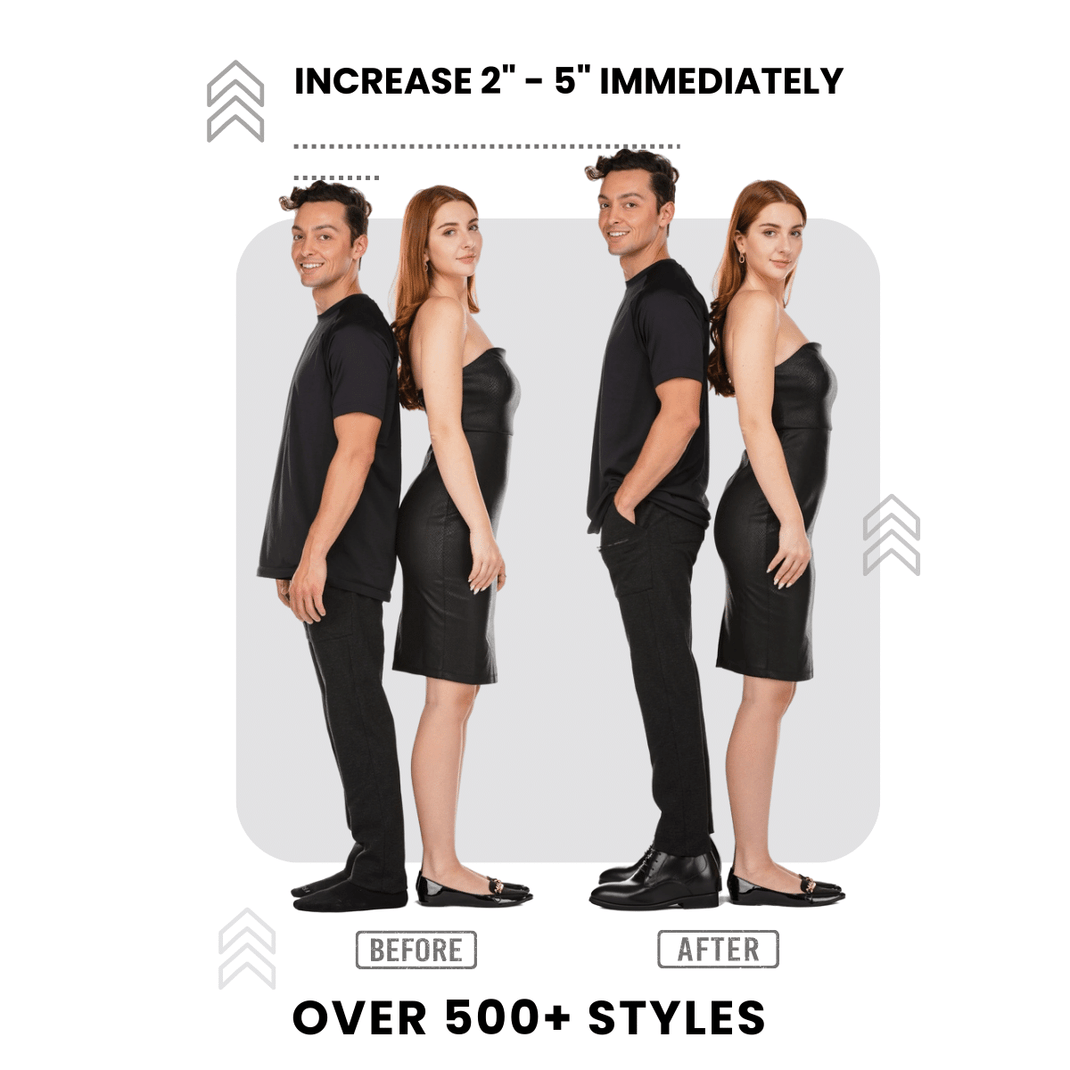 TOTO - K8009 - 3.6 Inches Taller (Coffee Brown) - Dress Oxford ...