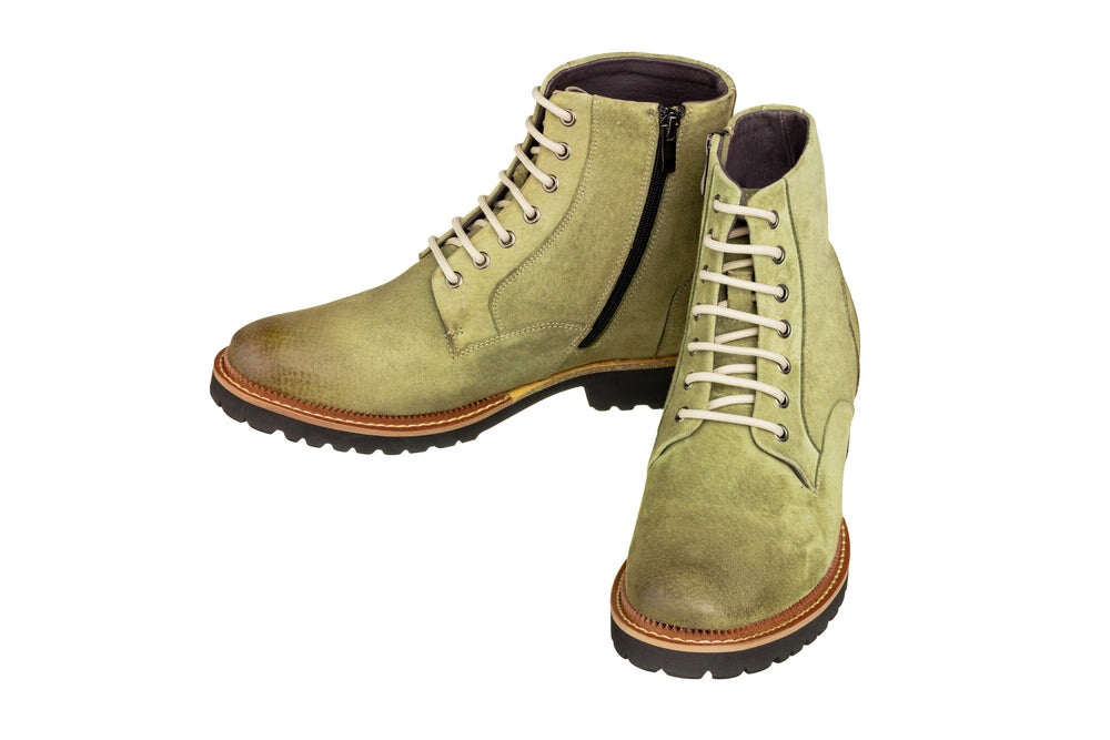 CALTO - K24402 - 3 Inches Taller (Olive) - Casual Zipper Boots ...