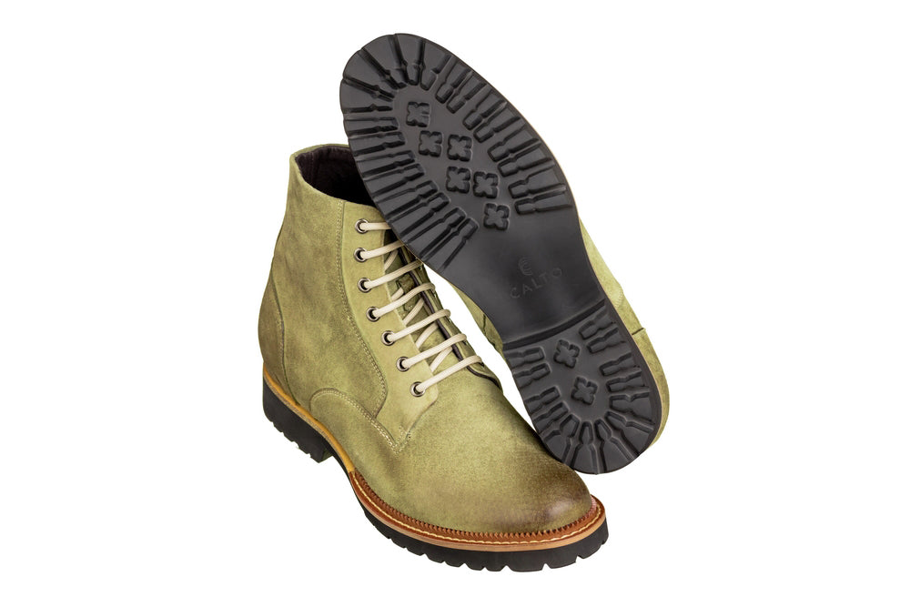 CALTO - K24402 - 3 Inches Taller (Olive) - Casual Zipper Boots ...
