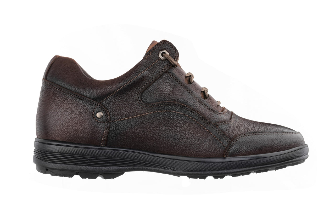 CALTO - K3045 - 2.8 Inches Taller (Dark Brown) - Lace Up Casual Walker ...