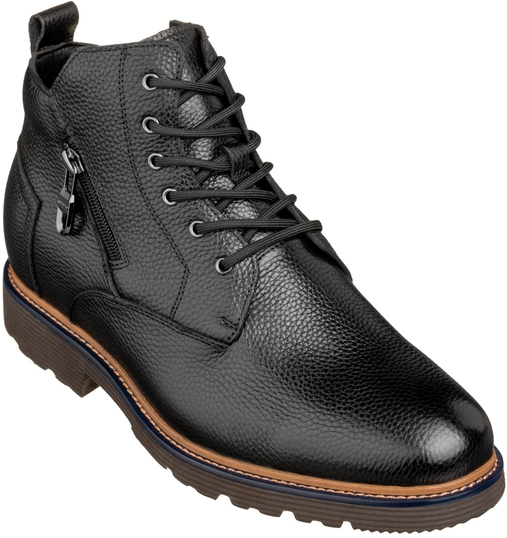 CALTO - Y42071 - 2.8 Inches Taller (Black) - Dressy Causal Boots ...