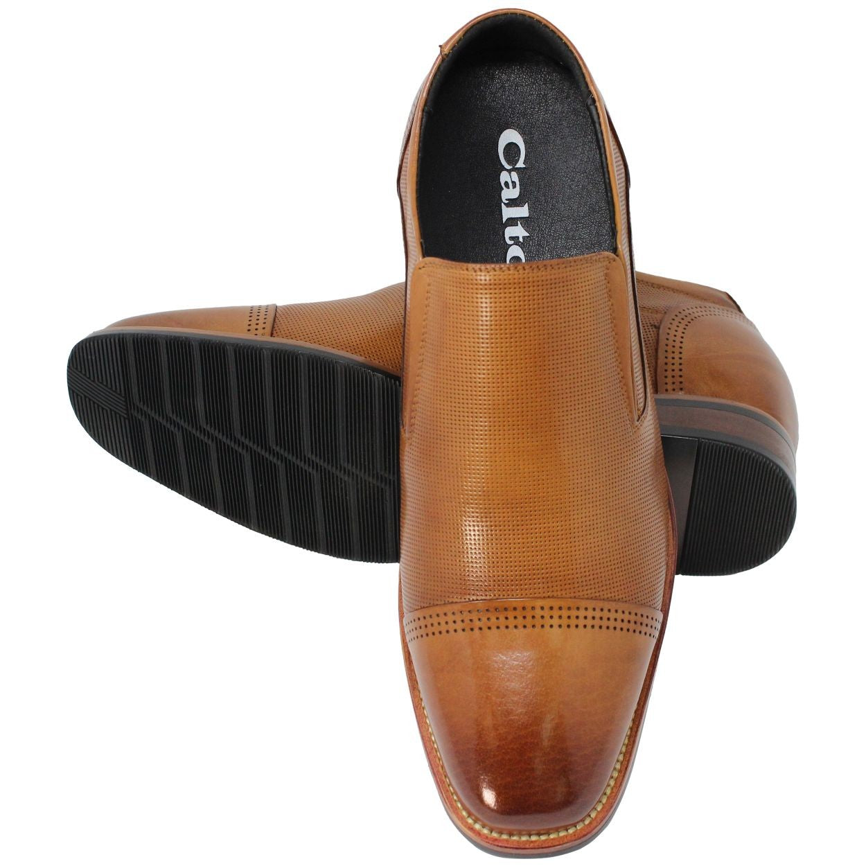 CALTO Leather Slip-on Elevator Shoes Y10658 - TallMenShoes.com ...