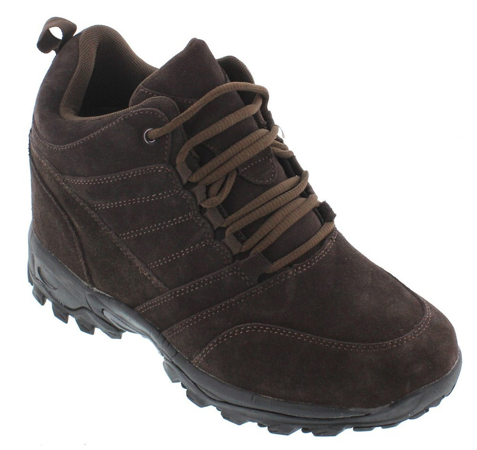 CALTO - H0031 - 4 Inches Taller (Dark Brown) - Hiking Style Boots ...