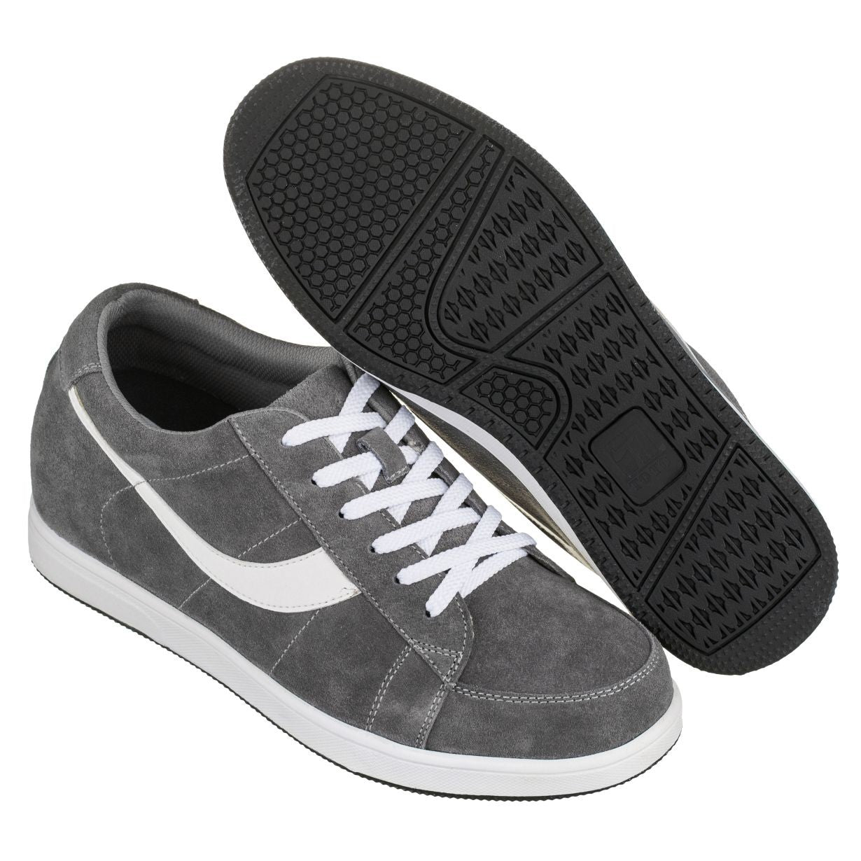TOTO Grey Sneakers - 2.8 Inches - Casual & Comfortable – Tallmenshoes.com