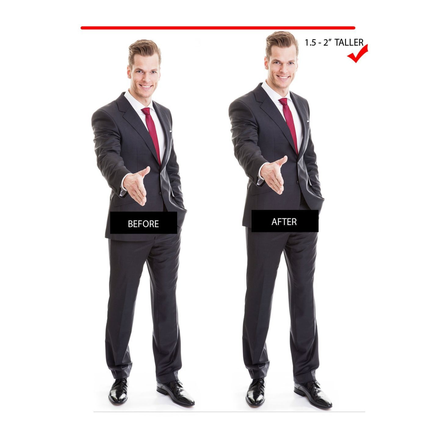 Detachable Height Increase Insoles - 5cm./2in. IK105 – Tallmenshoes.com