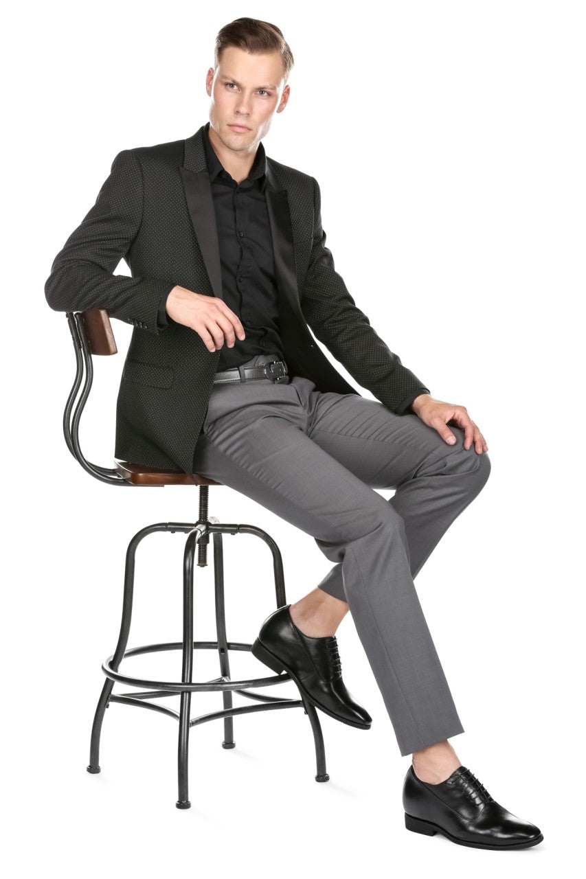 CALTO Men's Oxford 3-Inch Elevator Shoes - TallMenShoes.com ...